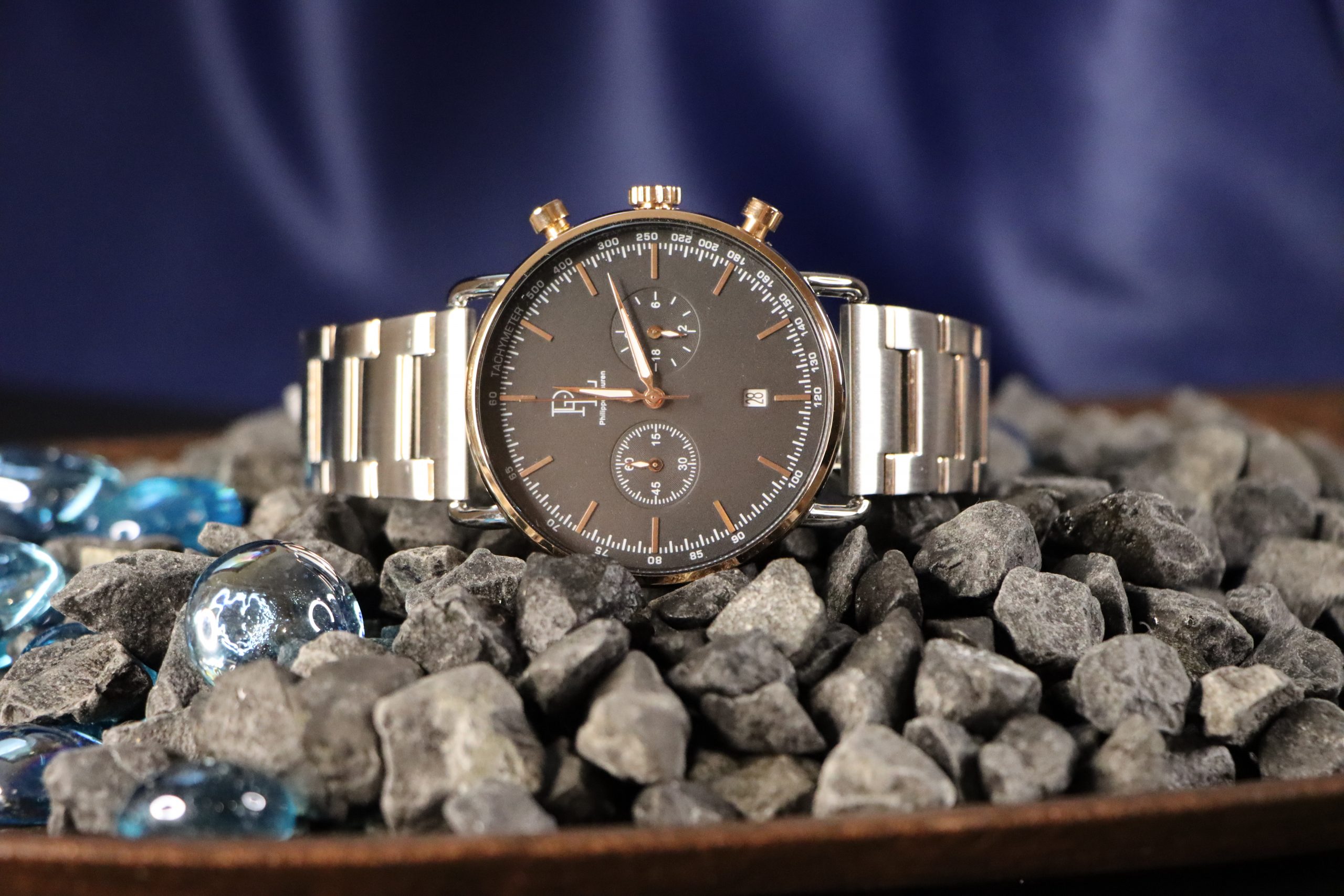 Orë dore për meshkuj Philippe Lauren, multifunksionale, me zinxhirë ...